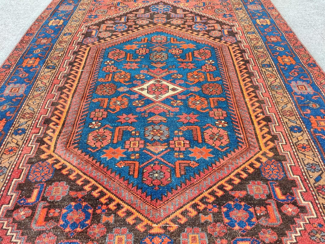 Oriental Rugs 4x6, Persian Rug 4x6 Red, Antique Carpet Hand Knotted ...