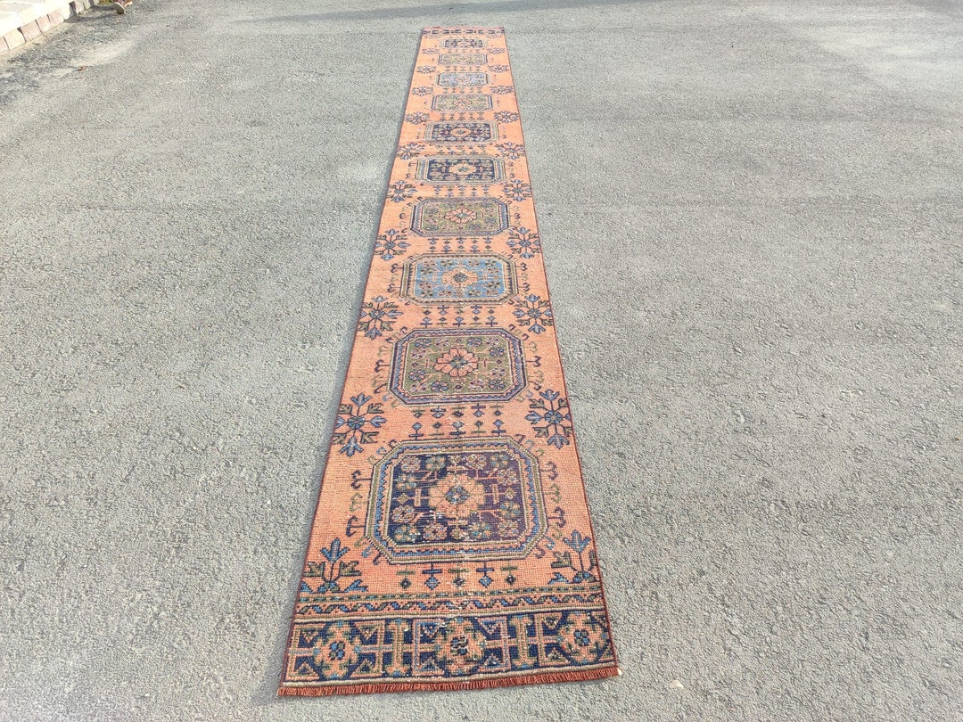 Stair Runner Rug 2x20, Long Runner Neutral, 2x20 Turkish Runner, Muted ...