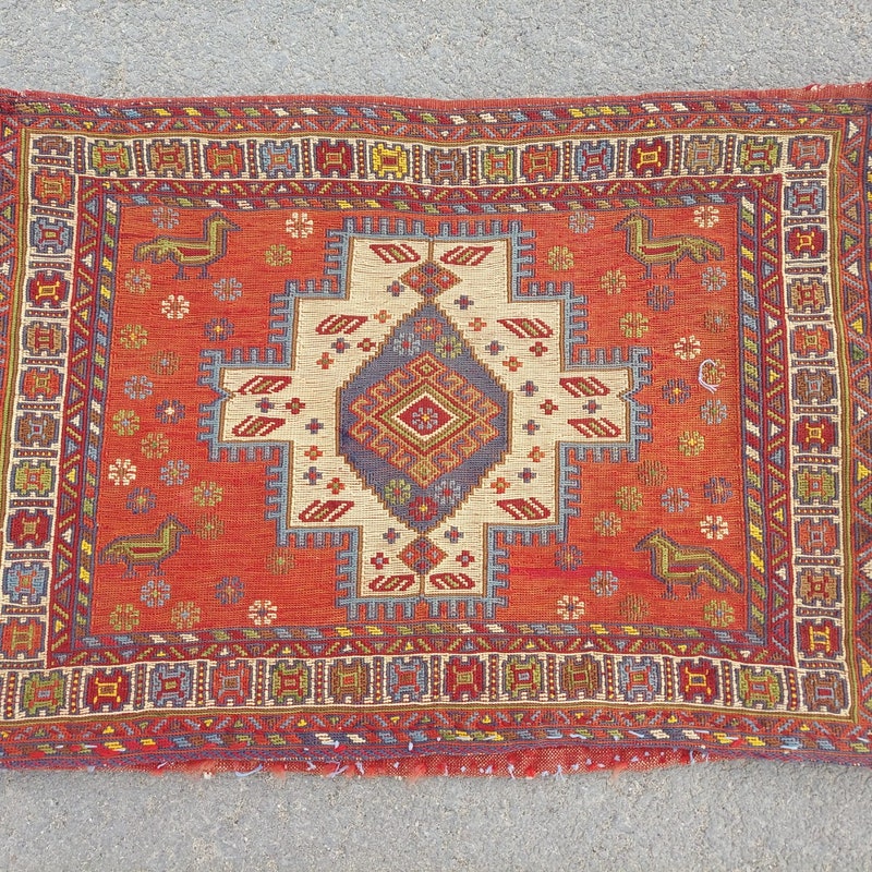 Red Persian Rug - Etsy