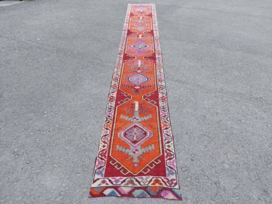 Persian Runner 2x15, Stair Carpet Vintage, Long Runner Antique ...