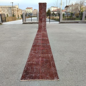 Vintage Long Runner 23 Foot, Brown Runner Rug, Turkish Runner 2x23 ...