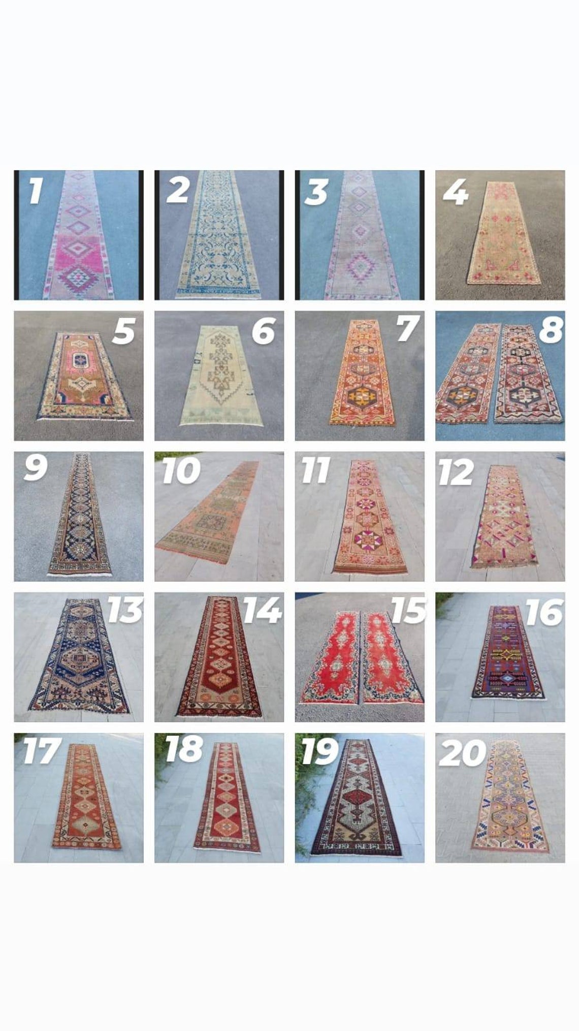 Turkish Runner Vintage, 20' 21' 22' 23' 24' 25' 26' 27' Ft Runner Rug ...