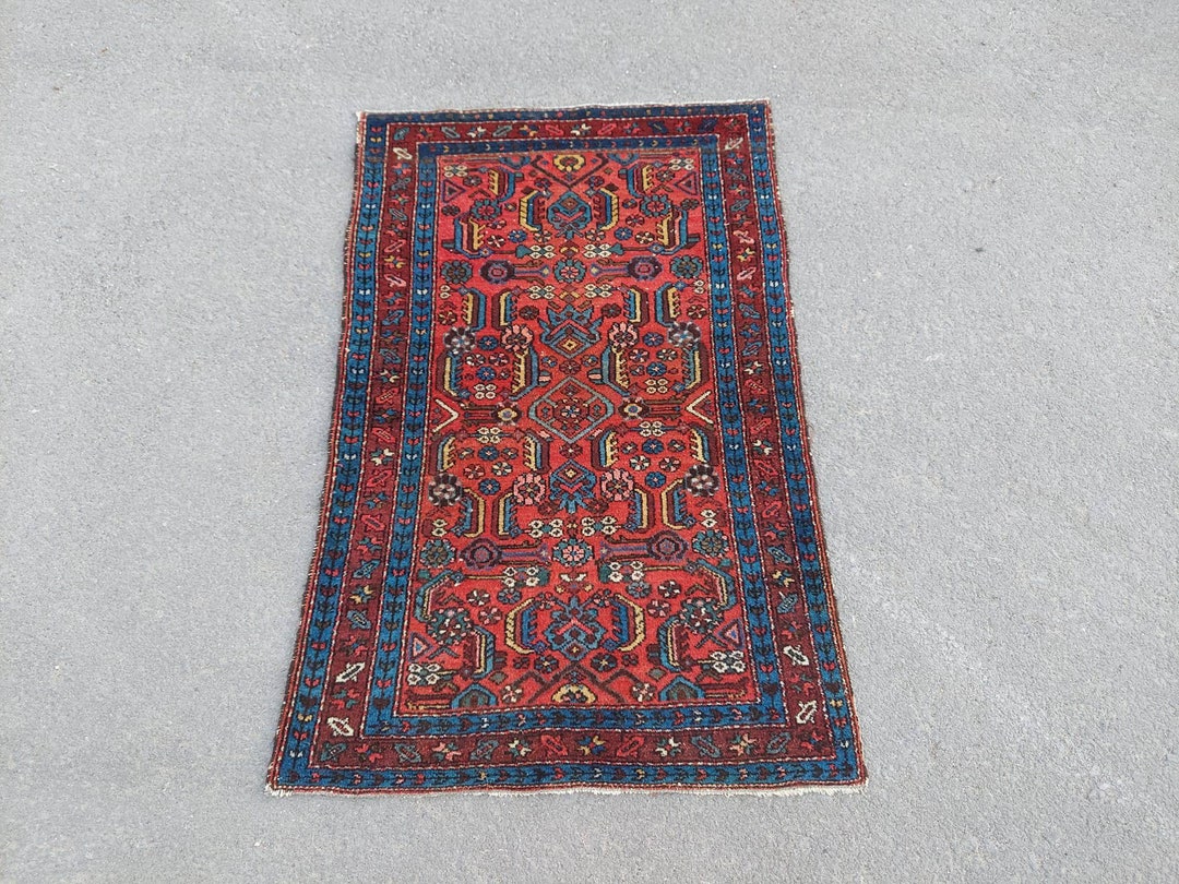 2x4 Persian Rug Antique Rug Kitchen Rug Handmade Area Rug - Etsy