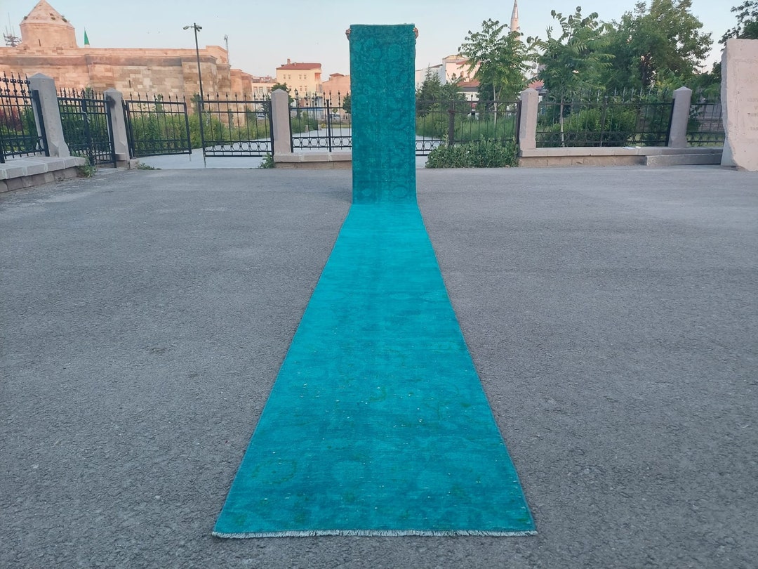 22 Runner, Long Turkish Runner, 21 22 23 Foot Runner, Stair Runner Blue ...