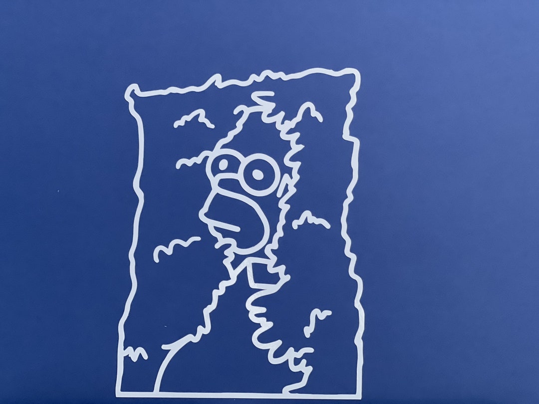 Simpsons Inspired Fan Art Homer Backing Into Shrub Meme - Etsy