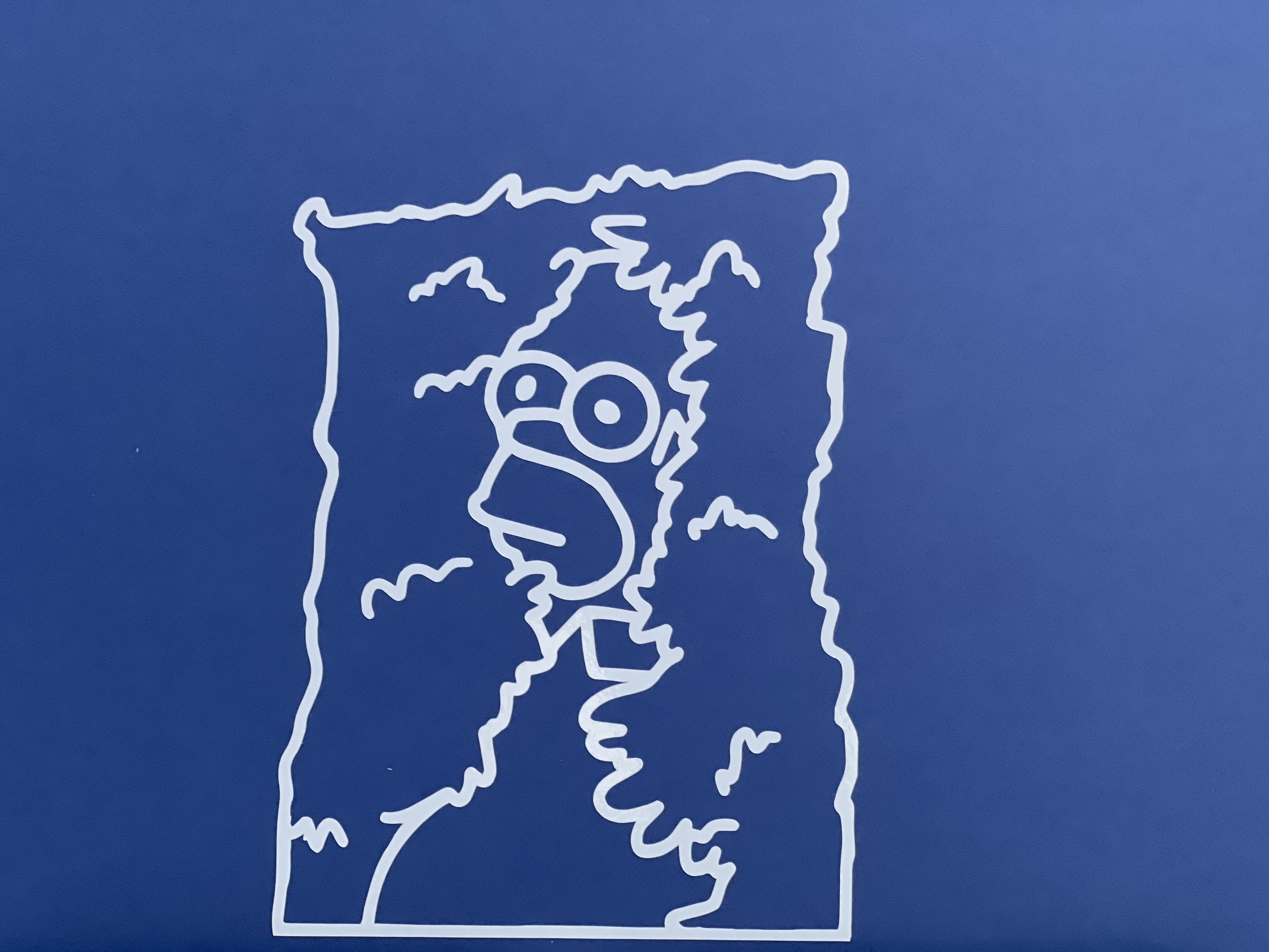 Simpsons Inspired Fan Art Homer Backing Into Shrub Meme - Etsy