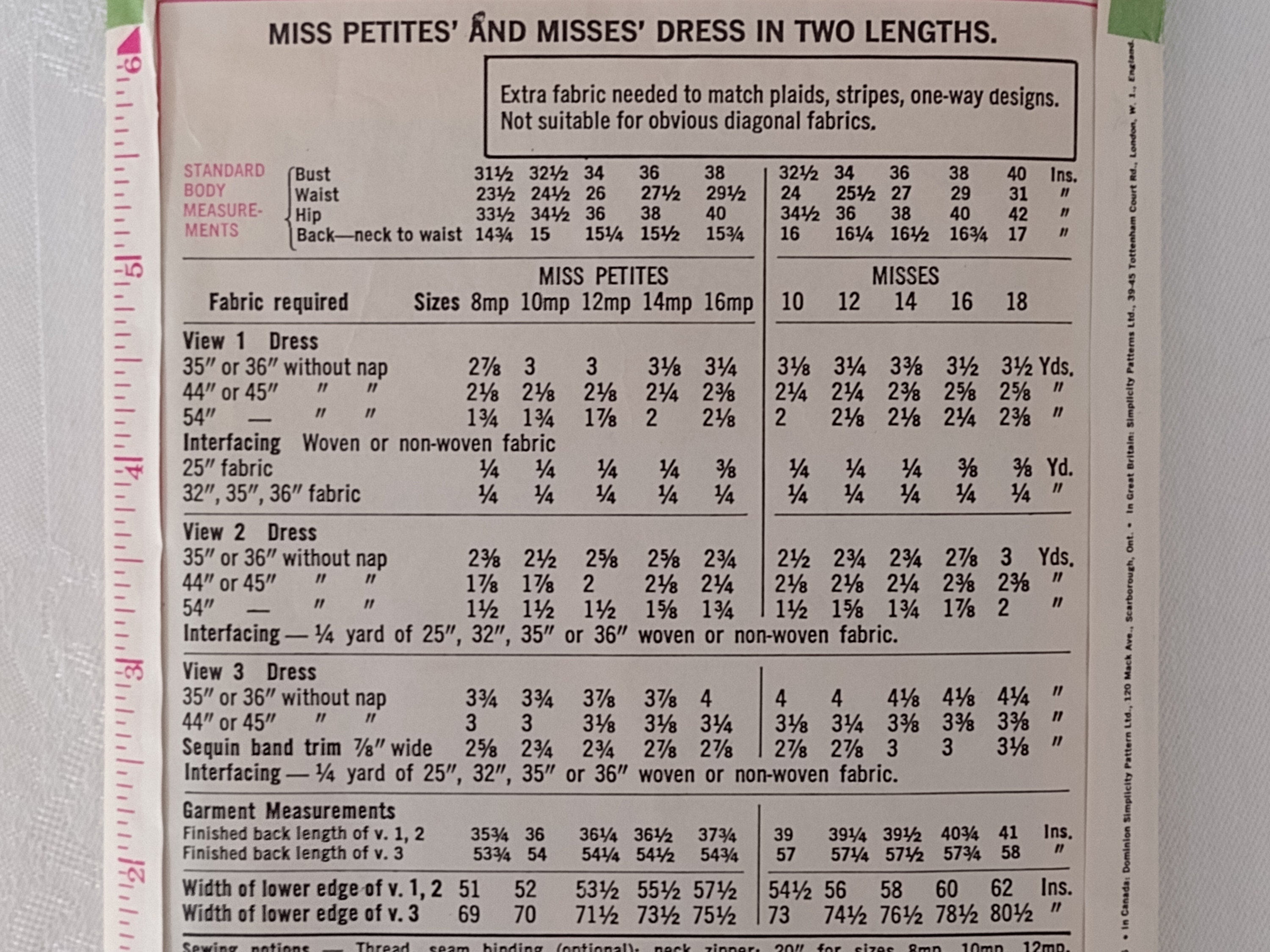 Simplicity 8498 60s Shaped-yoke, High Waist Gown or Dress Pattern W ...