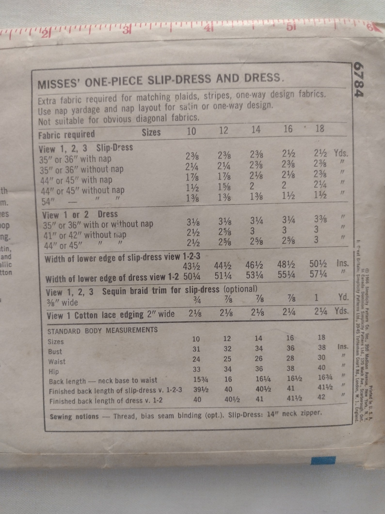 Simplicity 6784 - 60s Slip Dress W-sheer A-line Overdress - Dress Duo ...