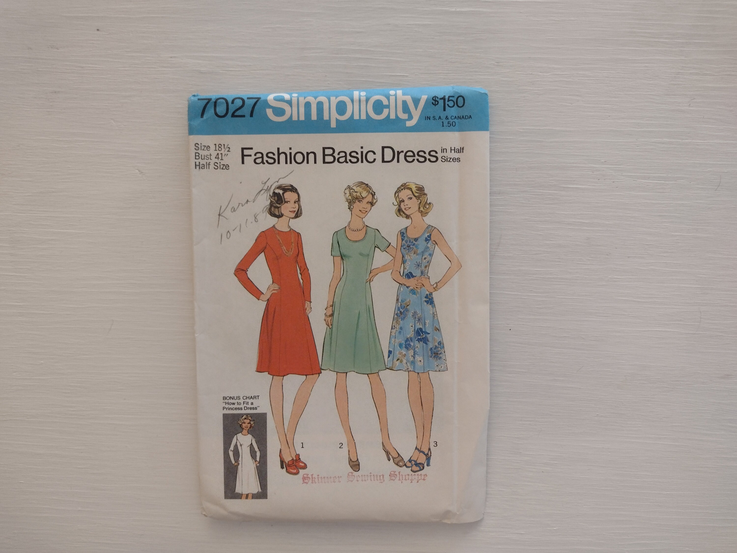Simplicity 7027 Essential Dress Pattern W-princess Seams & 3 Sleeve ...