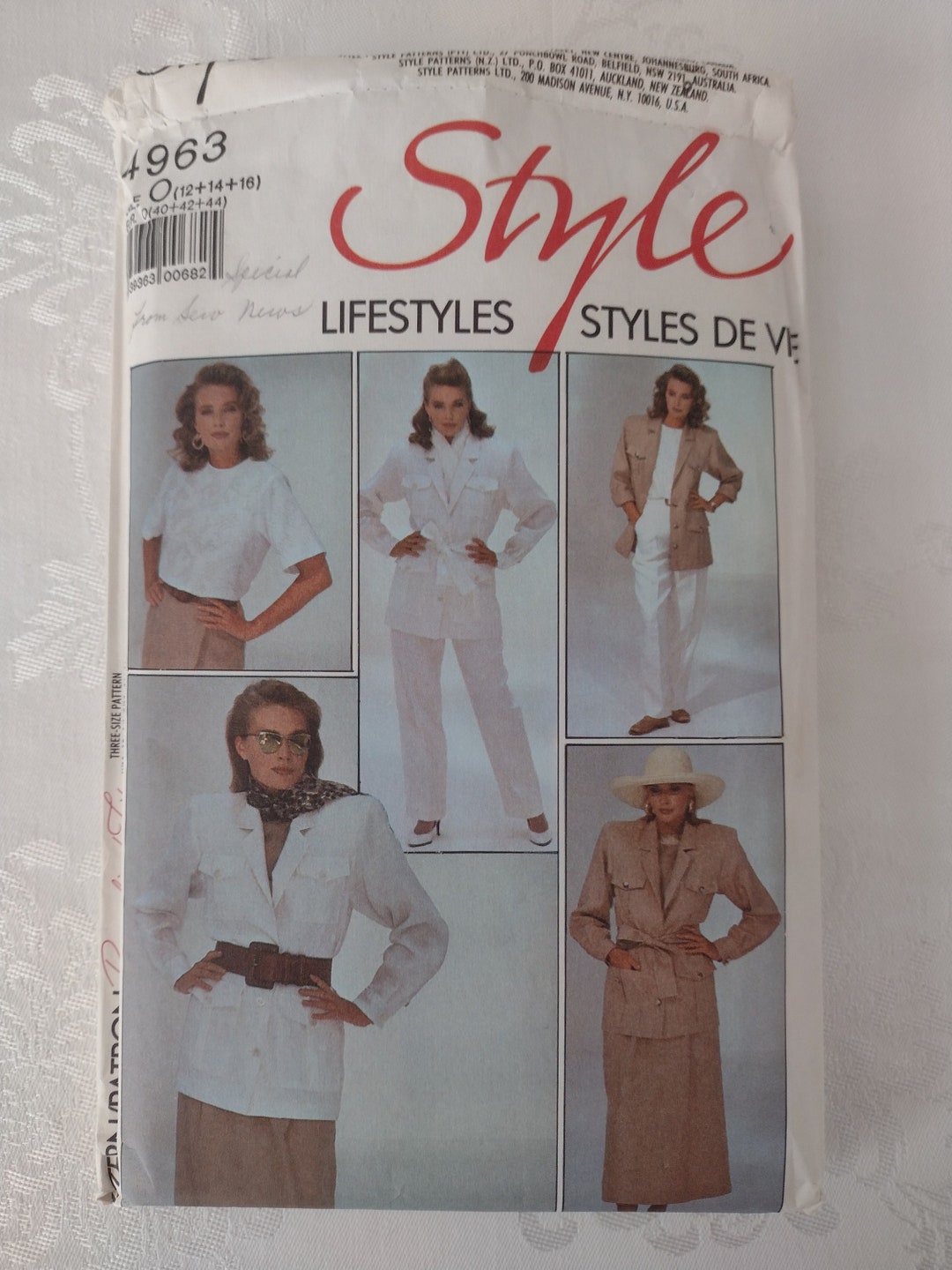 Style 4963 - 80s Safari Suit Pattern - Belted 4-pocket Statement ...