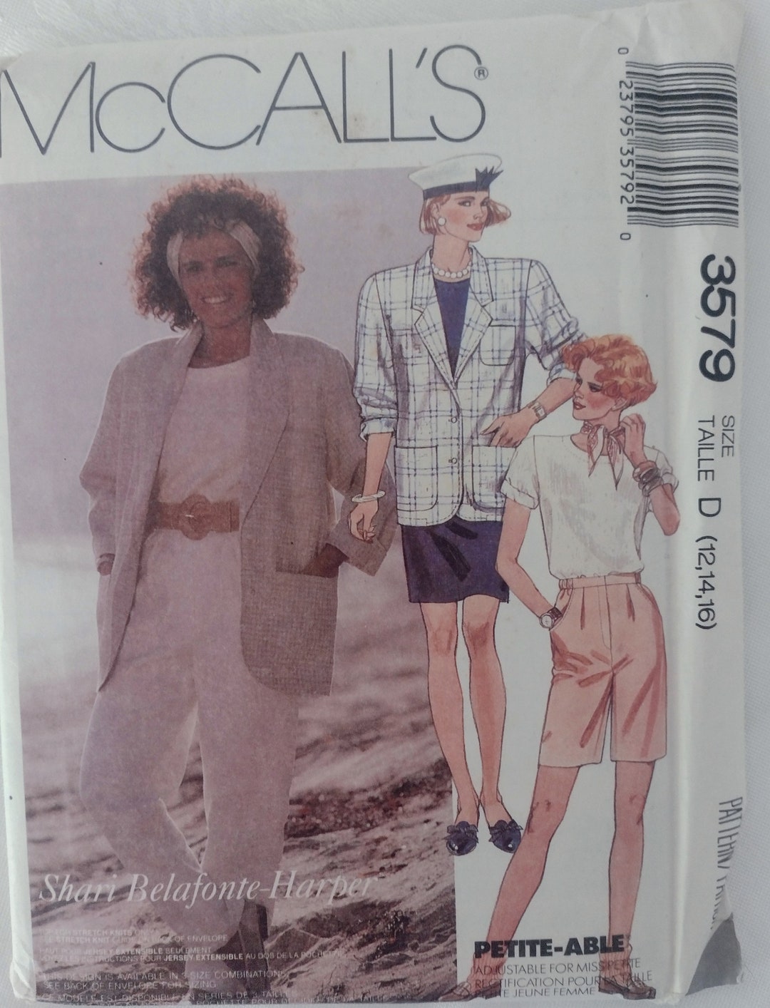 Mccall's 3579 Boxy 80s Blazer Pattern Shari Belafonte-harper 80s Pants ...