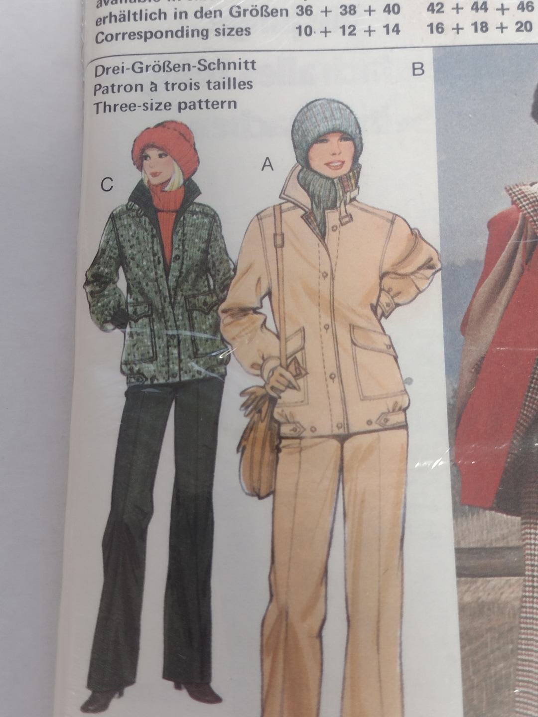 Burda 4/9018 - Tailored Coat Pattern - Hip-length Hooded Coat W Flap ...