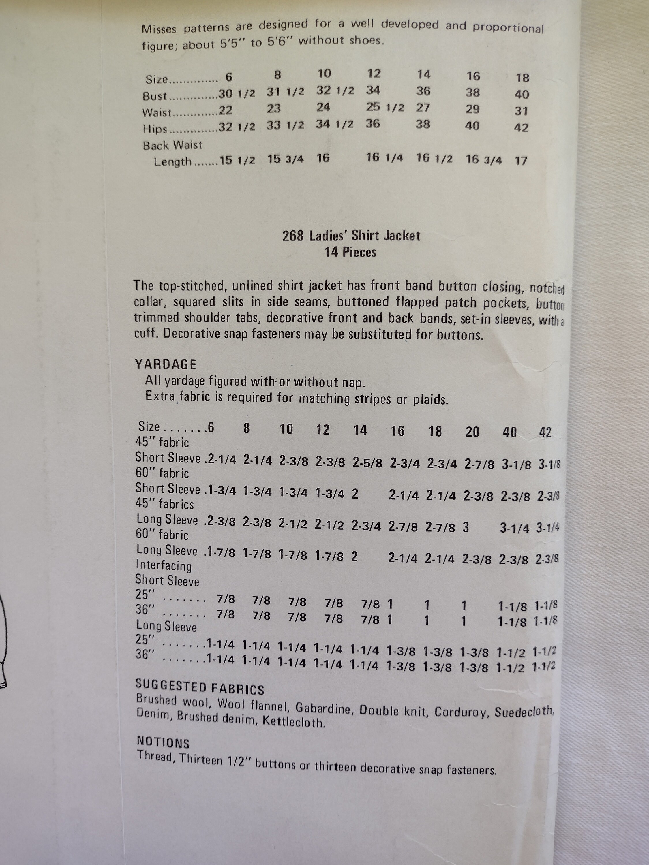 Authentic Patterns 268 Ladies Western Jean Jacket // Shirt Jacket ...