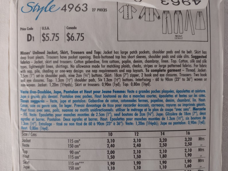 Style 4963 - 80s Safari Suit Pattern - Belted 4-pocket Statement ...