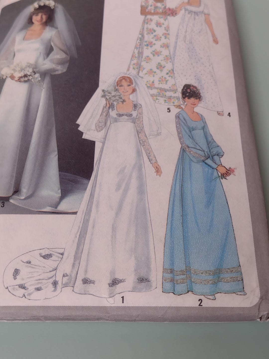 Simplicity 8392 - 70s Empire Waist Maxi Length Wedding Gown Pattern ...