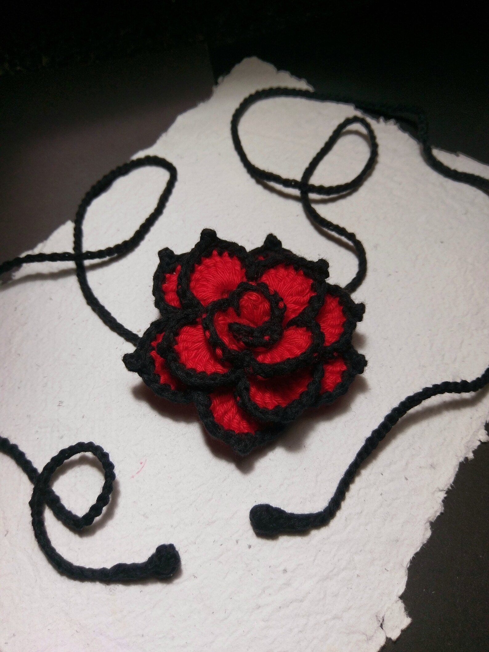 Choose From Black, White or Red Flower Chokers, Medium and Big Size ...
