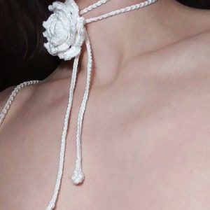 Choose From 3 Plain White Flower Chokers Small, Medium or Large ...