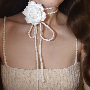 Choose From 3 Plain White Flower Chokers Small, Medium or Large ...