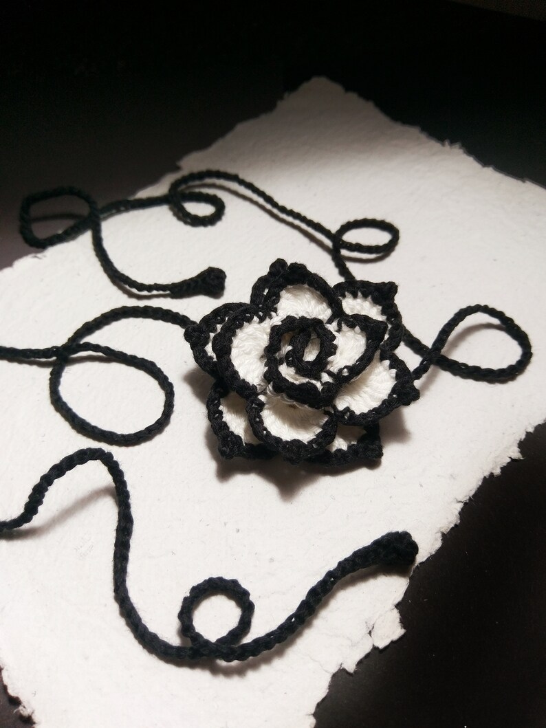 Choose From Black, White or Red Flower Chokers, Medium and Big Size ...
