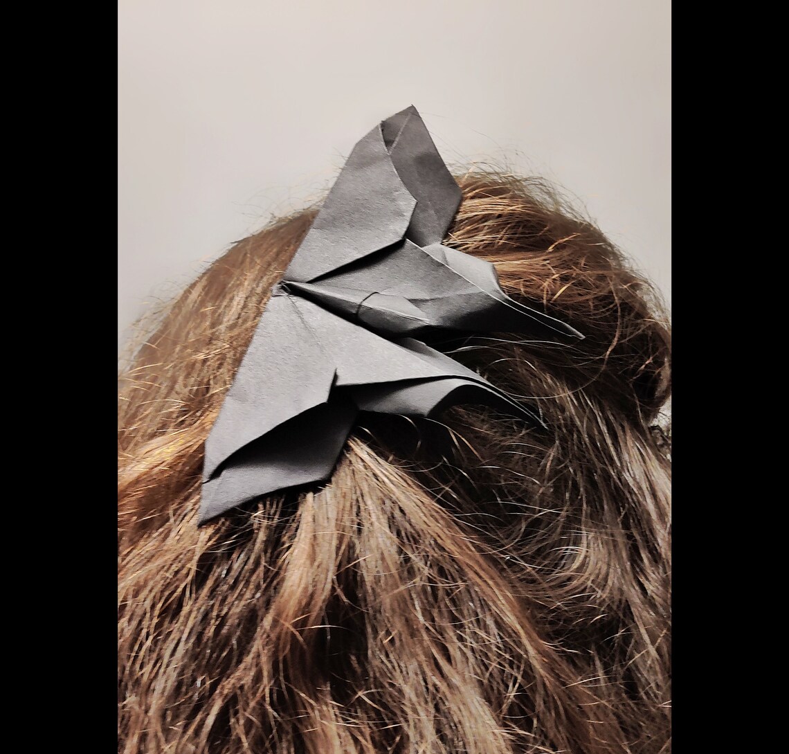 Origami Butterfly Paper Moth on Hair Clip, Handmade Decorative ...