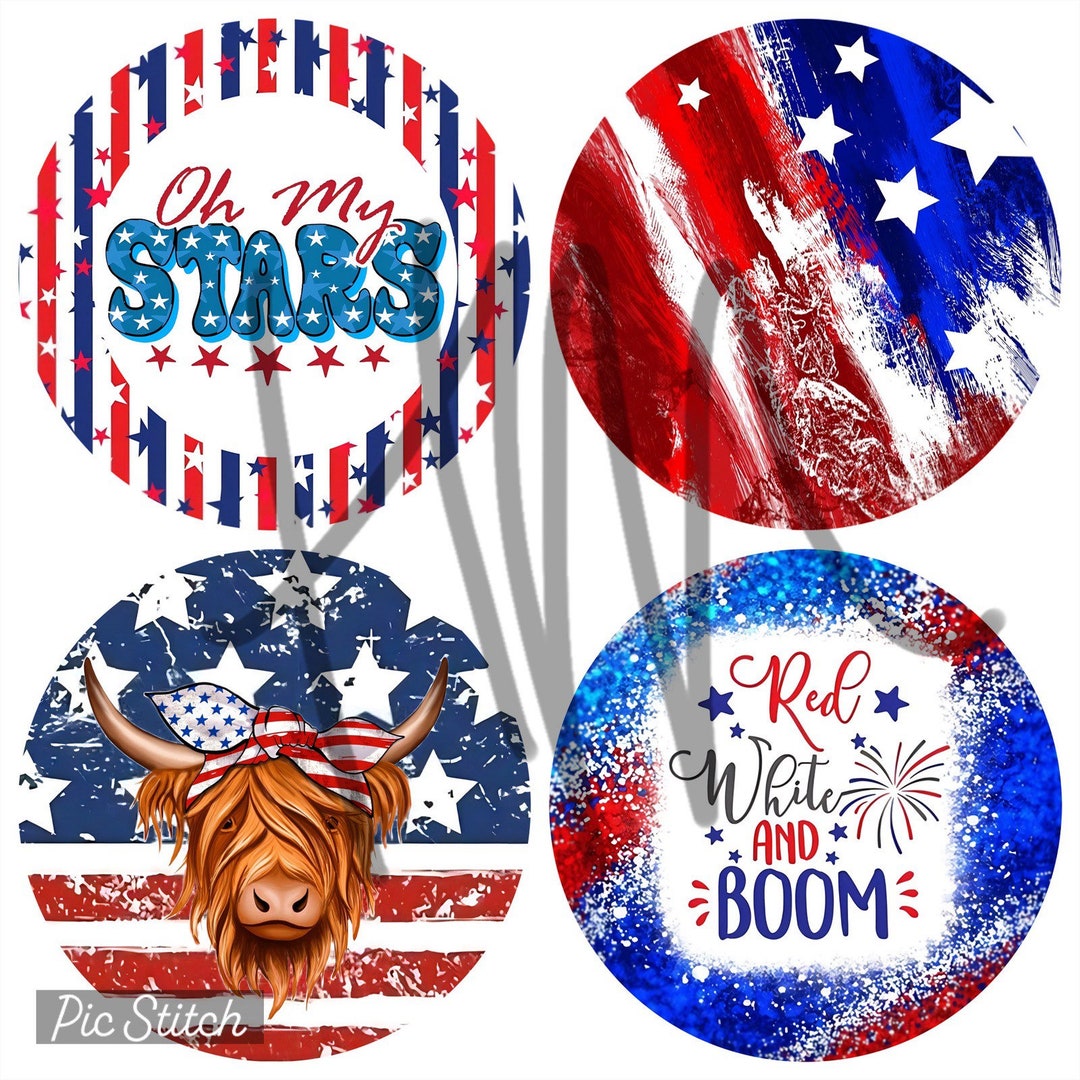 4th of July Cardstock Download, Cardstock Image for Freshies, Digital ...
