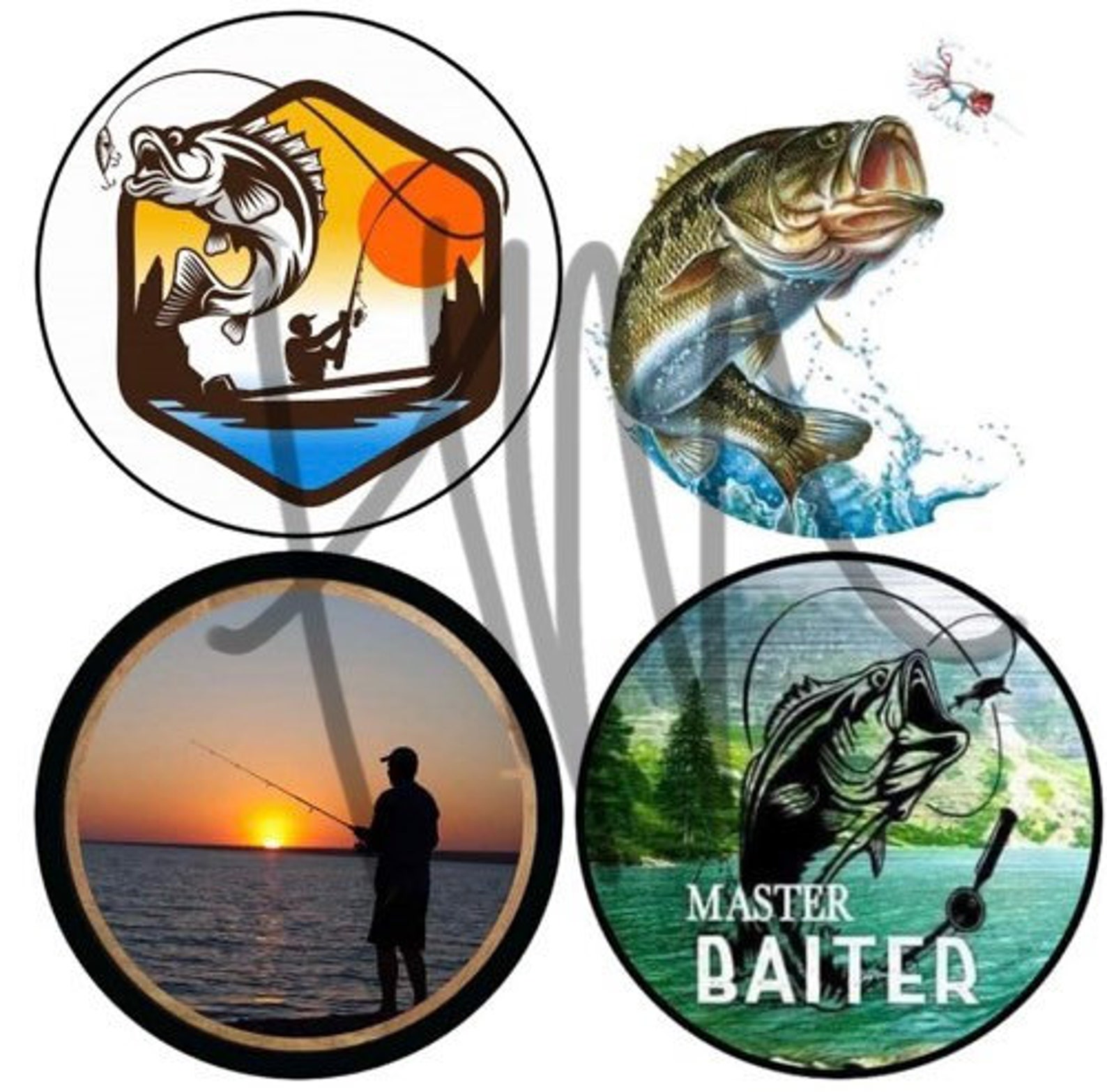 Fishing Cardstock Bundle Download Cardstock Image for - Etsy
