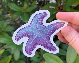 Purple Starfish Sticker - Etsy