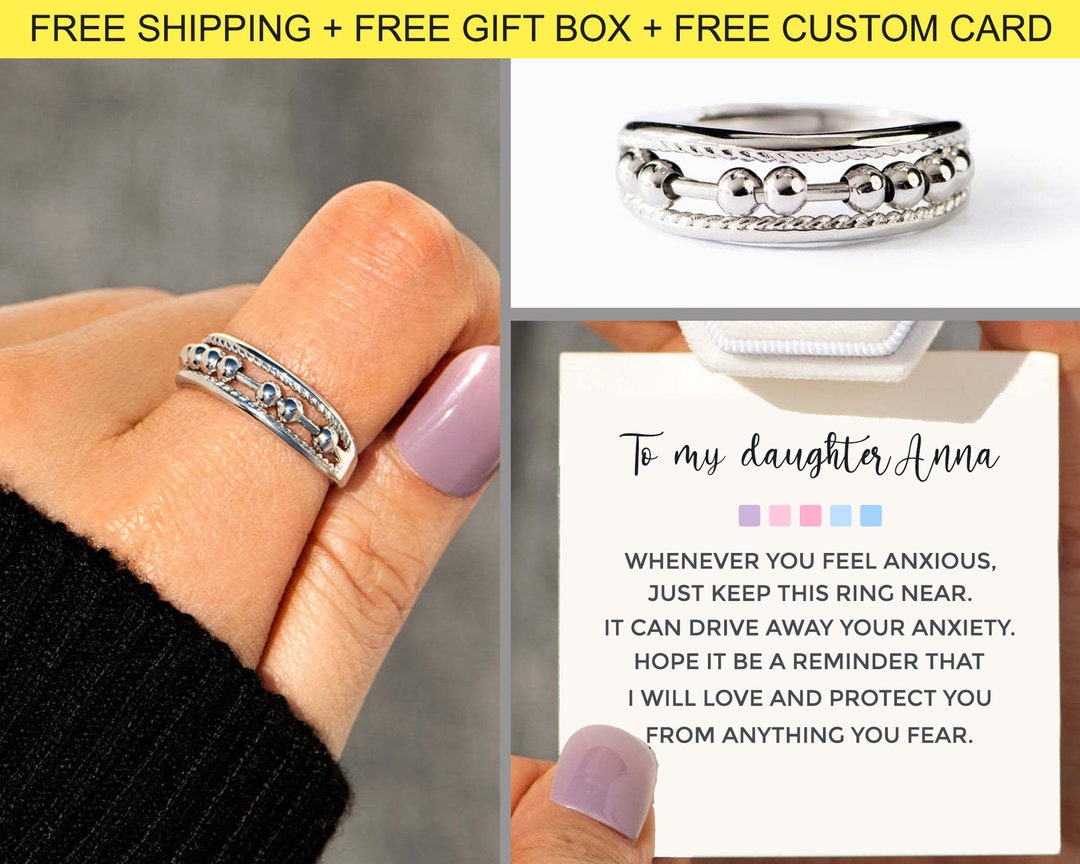 To My Daughter Fidget Ring Back to Schook Enamel Fidget Ring - Etsy