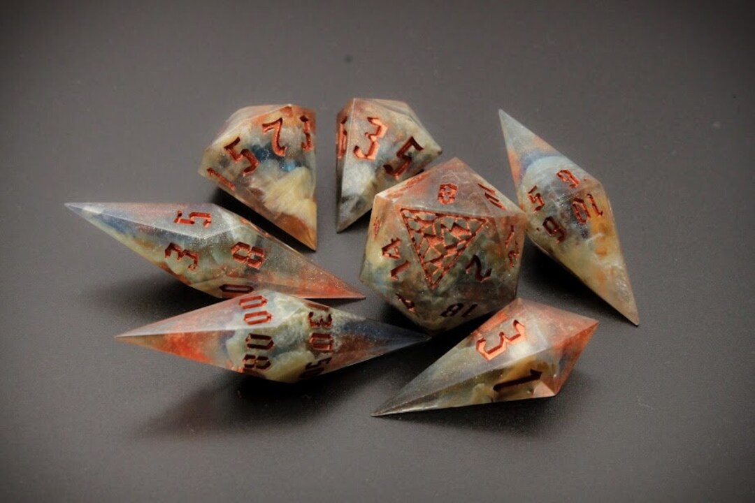 Wild Magic Dice Set / Sharp Edge Dice / Dice for Dungeons and Dragons ...