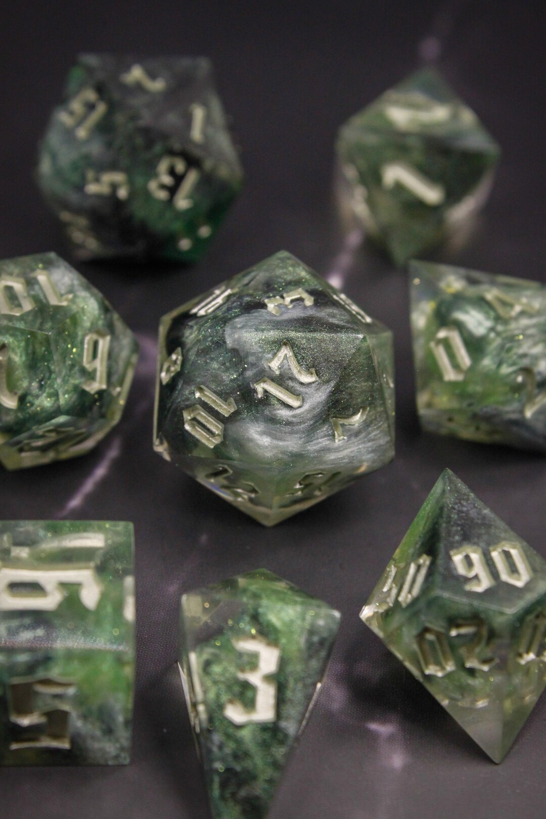 Enervation Dice Set / Sharp Edge Dice / Dice for Dungeons and Dragons ...