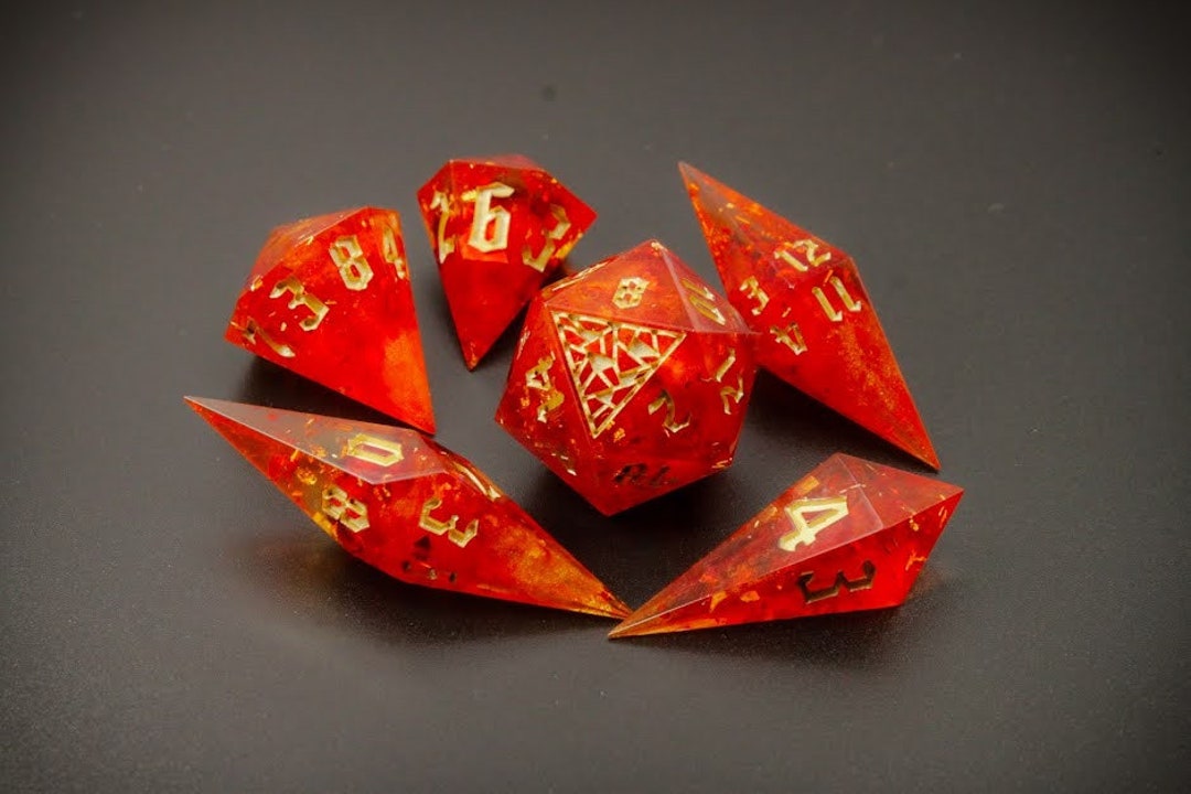 Dragon's Breath Dice Set / Sharp Edge Dice / Dice for Dungeons ...