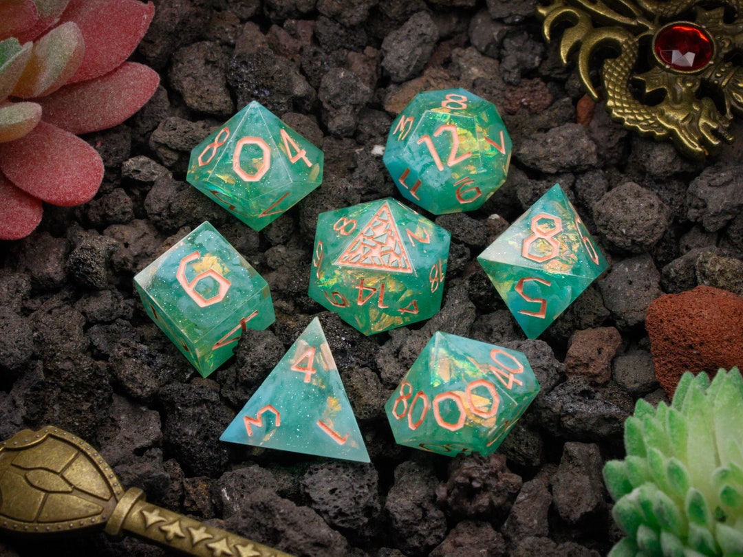 Marine Dream Dice Set / Sharp Edge Dice / Dice for Dungeons and Dragons ...