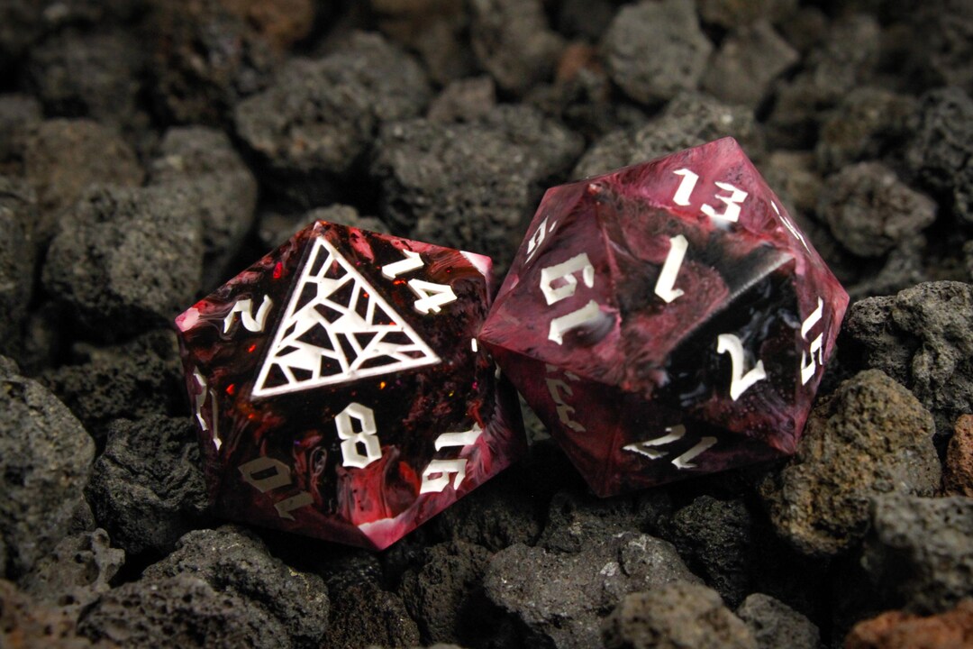 Melted Mayhem D20s (large) / Sharp Edge Dice / Dice for Dungeons and ...