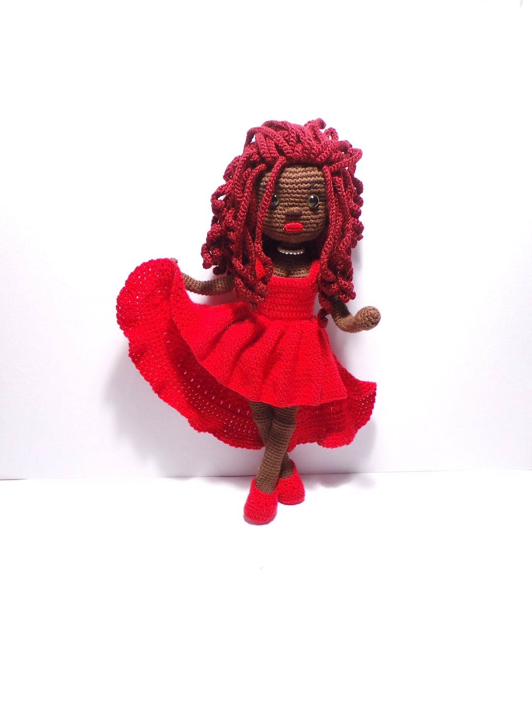 Afro American Doll, Dark Skin Doll, Cloth Doll, Afro Doll, Black Doll ...