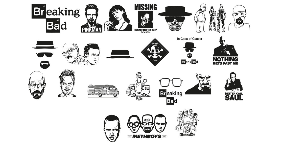 Breaking Bad Svg Bundle /heisenberg Svg / Walter White Svg /33 Clipart ...