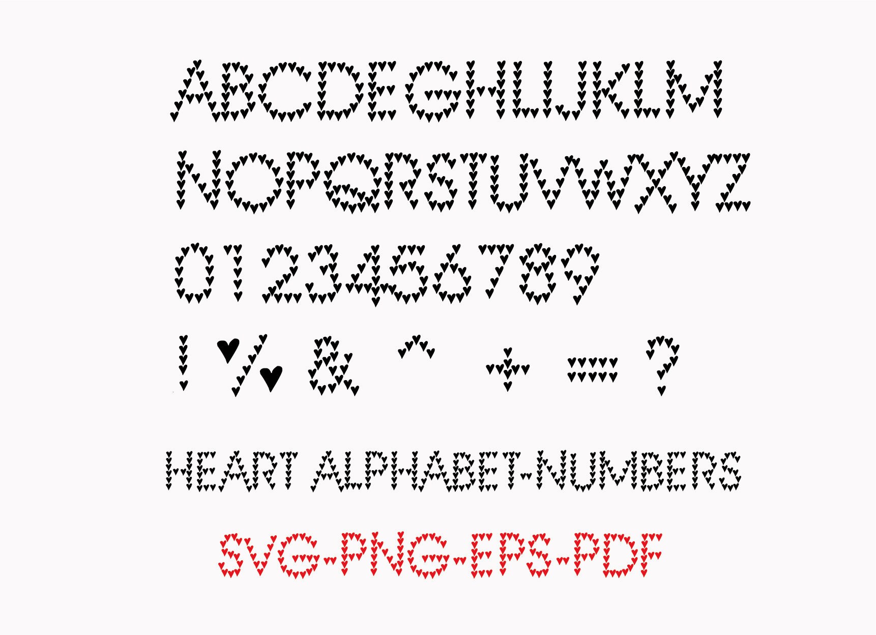 Heart Alphabet Svg File/ Love Alphabet Svg / Instant Download / Circut ...