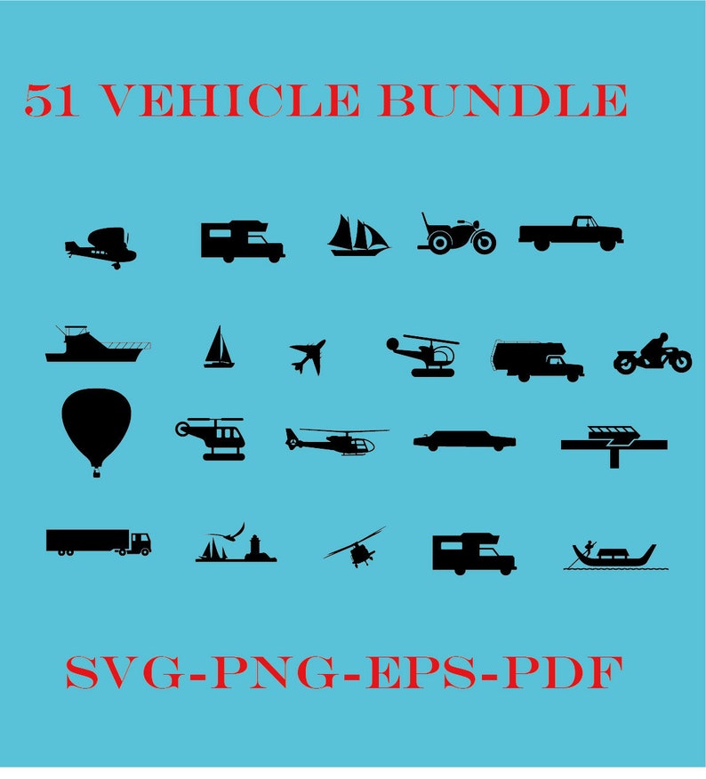Vehicle Svg Bundle / Transport Svg Bundle /transport Vector / Vehicle ...