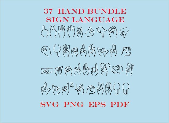 Hand Svg Bundle / Sıgn Language Svg Bundle /hands Line Vector - Etsy Canada