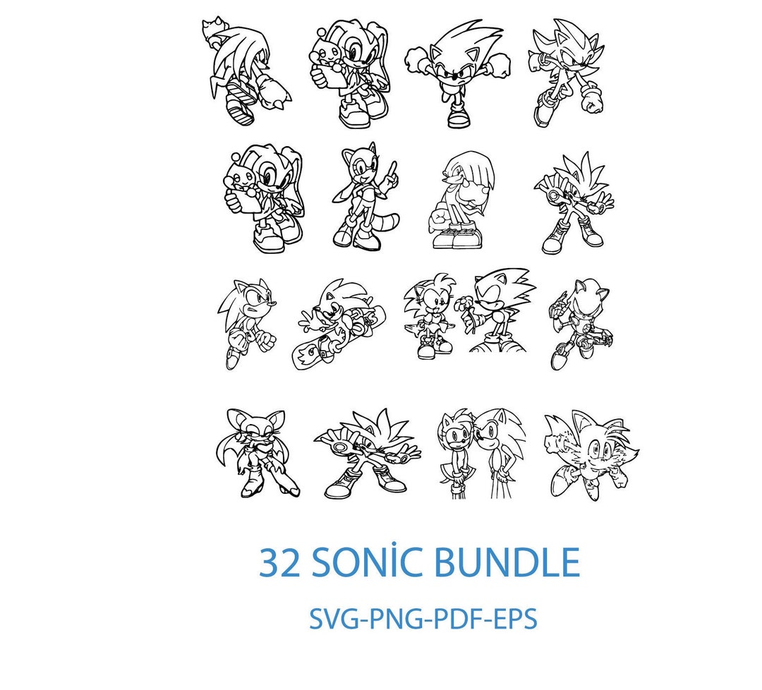 Sonic Svg Bundle /sonic Characters Svg /sonic the Hedgehog Bundle Svg ...