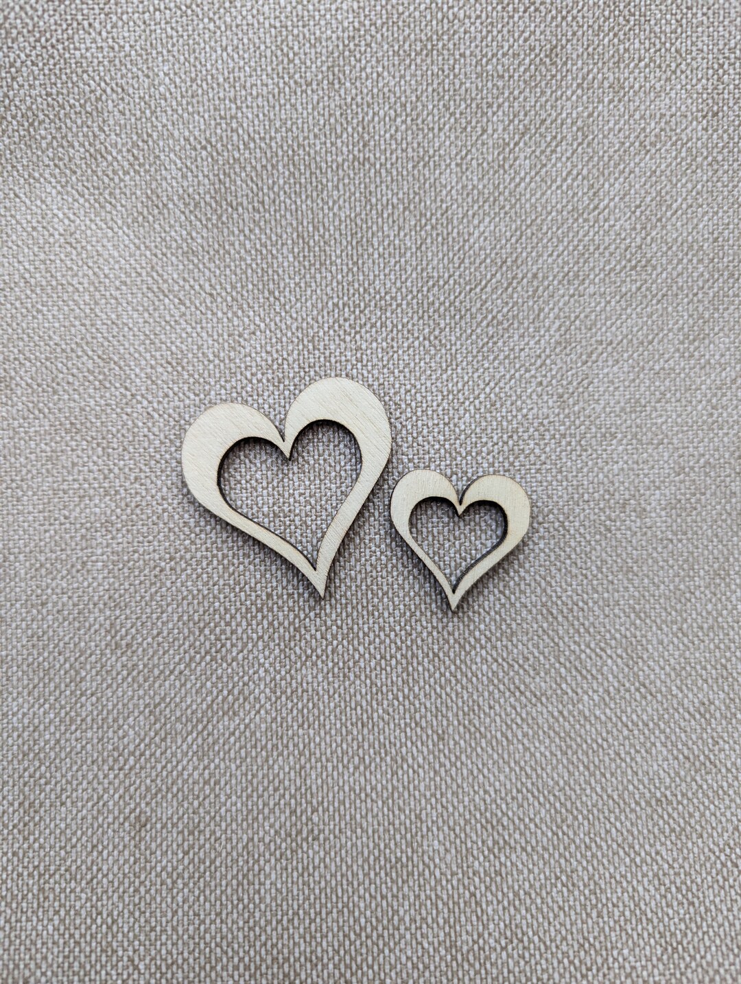 20x Blank Wooden Open Heart Shapes / Pack of 20 / Wedding Love / Mini ...