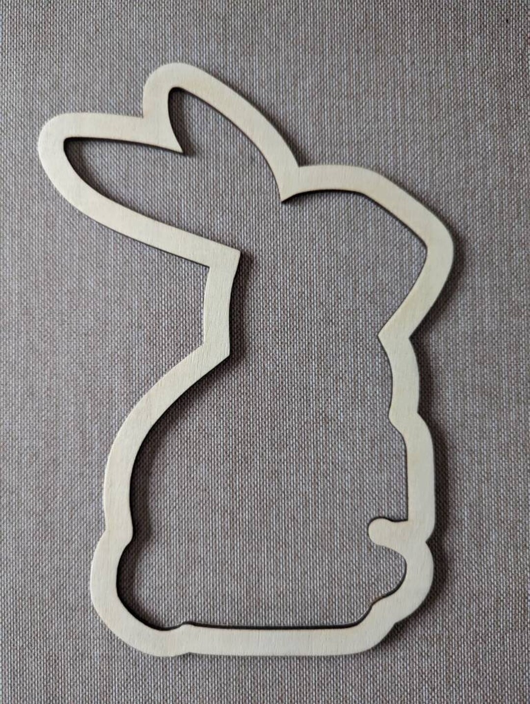 Blank Rabbit Bunny Wooden Outline Craft Shape / Frame / Macrame ...