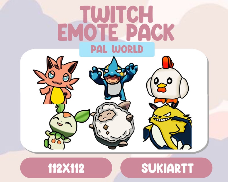 PAL WORLD Pals EMOTE Pack Twitch Discord Pngtuber Vtuber Emote for ...
