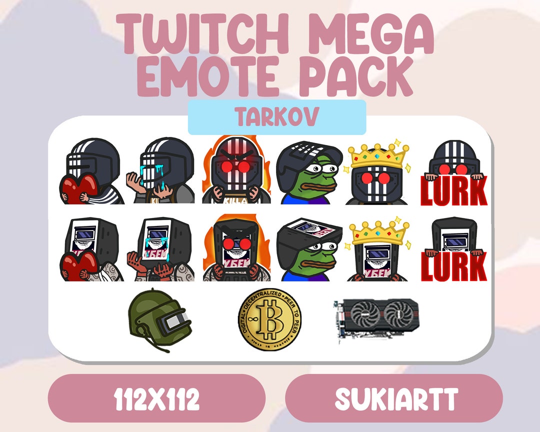 Escape From Tarkov MEGA EMOTE PACK Twitch Discord Pngtuber Vtuber Emote ...