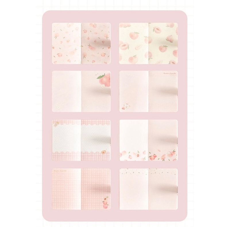 A5 Peach Notebook/ Cute PU Soft Leather Notebook With Magnetic - Etsy