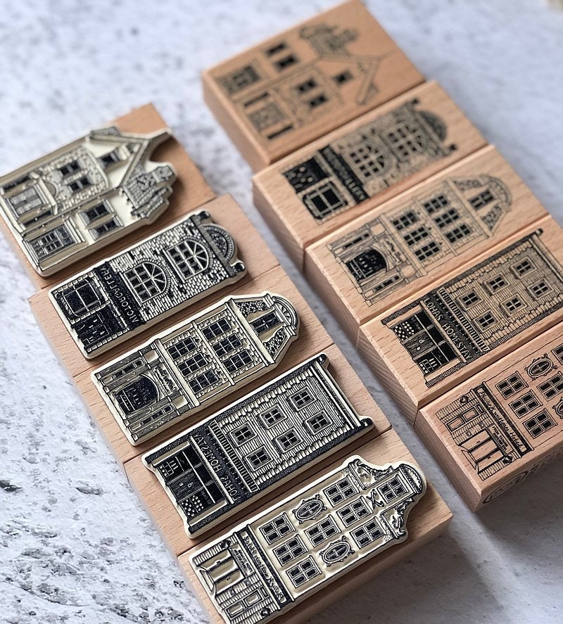 Ladyf05 Medieval Building Stamp Sets/ Rubber Stamps/ Building - Etsy