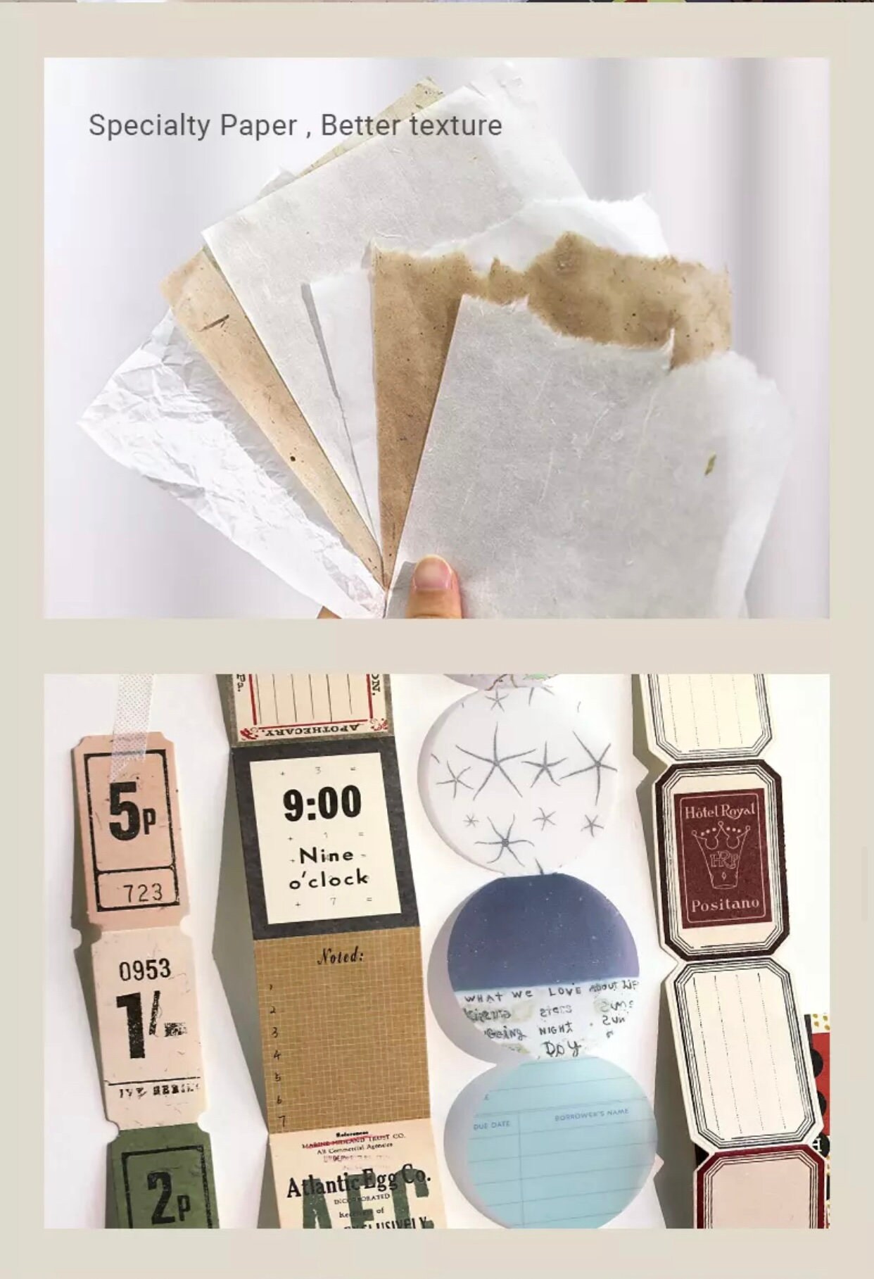88 Pcs Ephemera Retro Stationery Pack/ Vintage Paper Stickers/ Retro ...