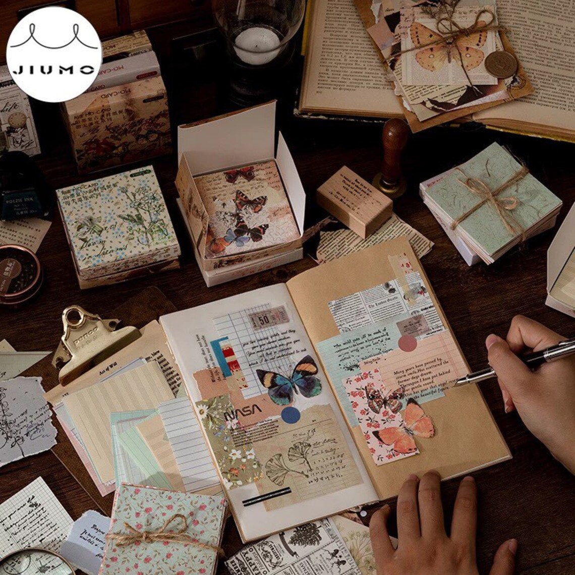 100 Sheets/box Ephemera Vintage Paper Set/ Memo Pads/ Vintage ...