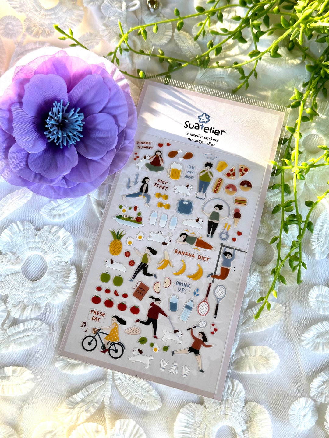 Suatelier Diet Stickers, Cute Stickers, Journal Stickers, Planner ...