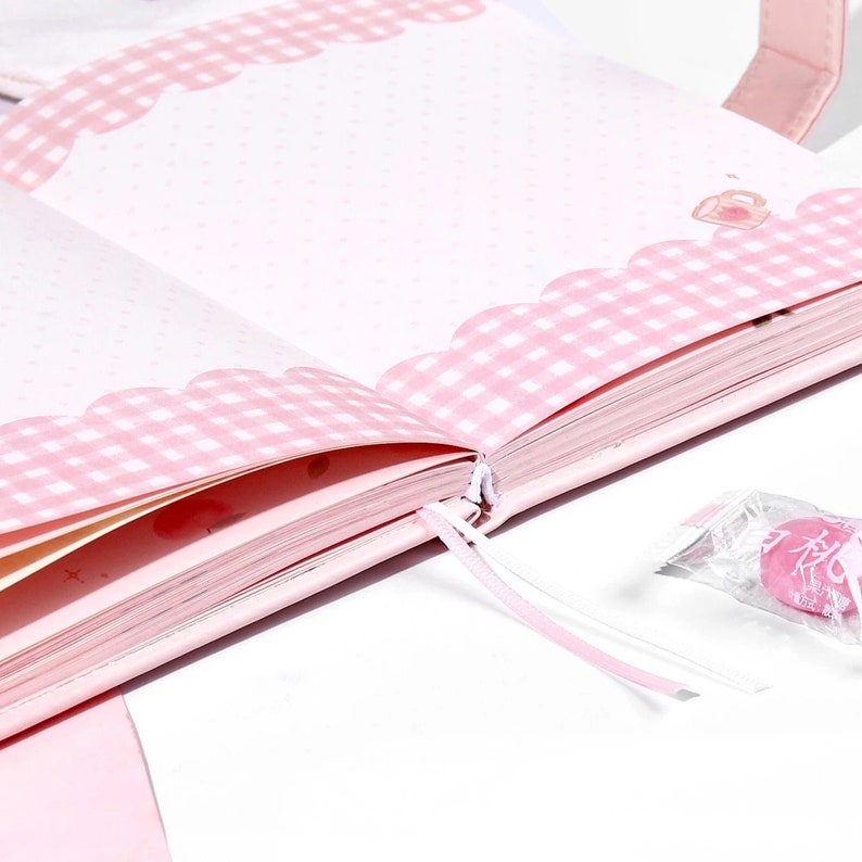 A5 Peach Notebook/ Cute PU Soft Leather Notebook With Magnetic - Etsy