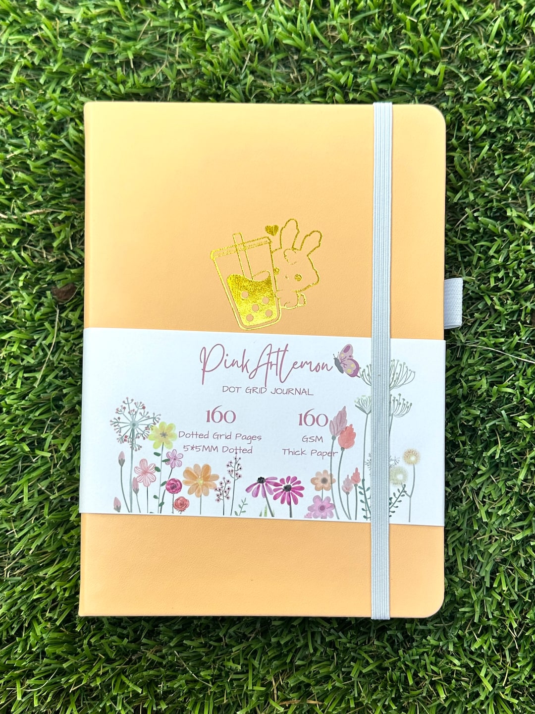 Orange Cute Cat Bullet Journal/ Dotted Bullet Journal/ A5 PU Leather ...